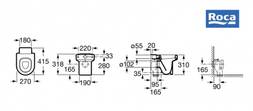 INODORO HAPPENING BABY TANQUE ALTO o EMPOTRADO